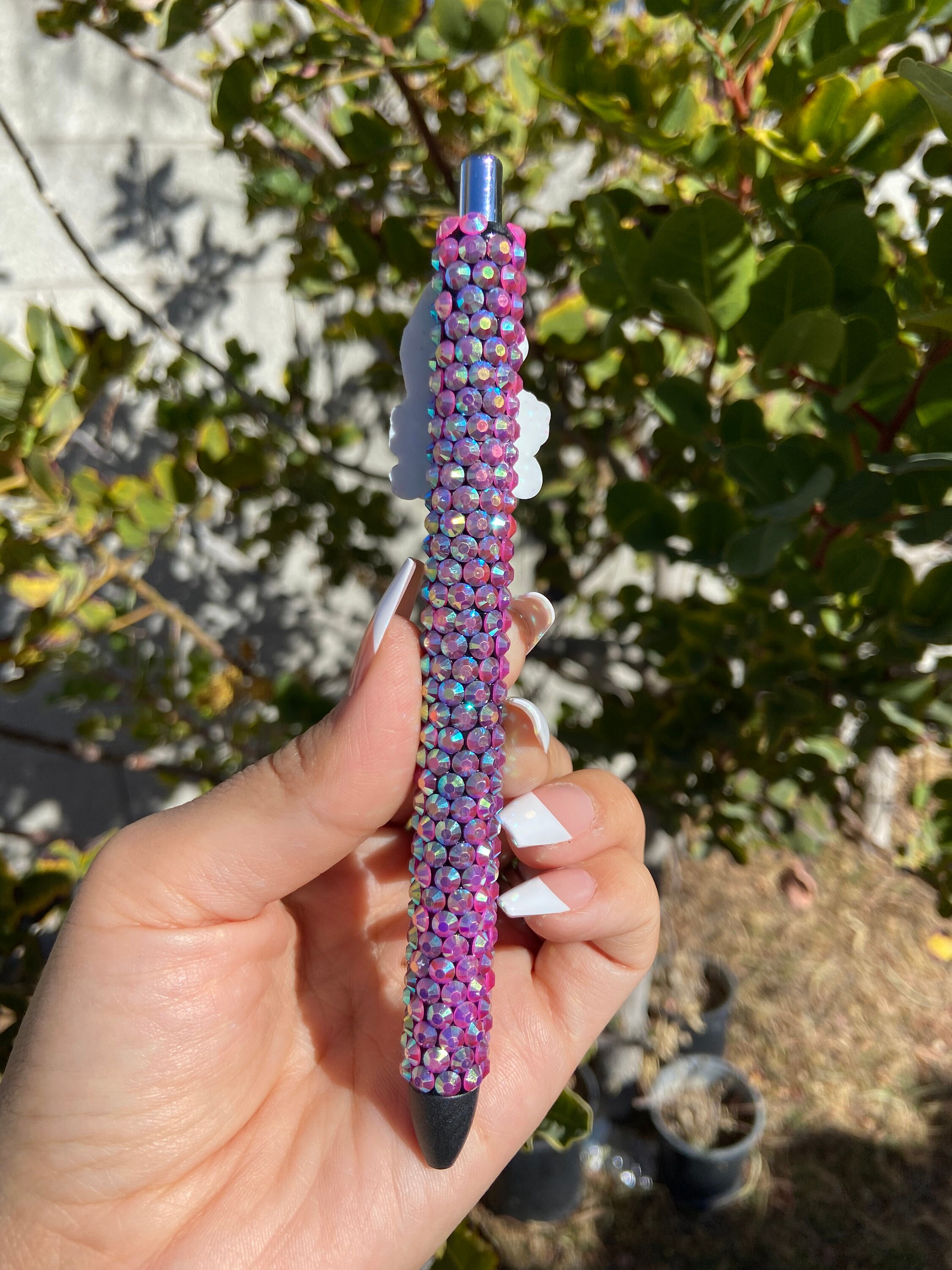 Rhinestoned Pen - Scream - Etsy