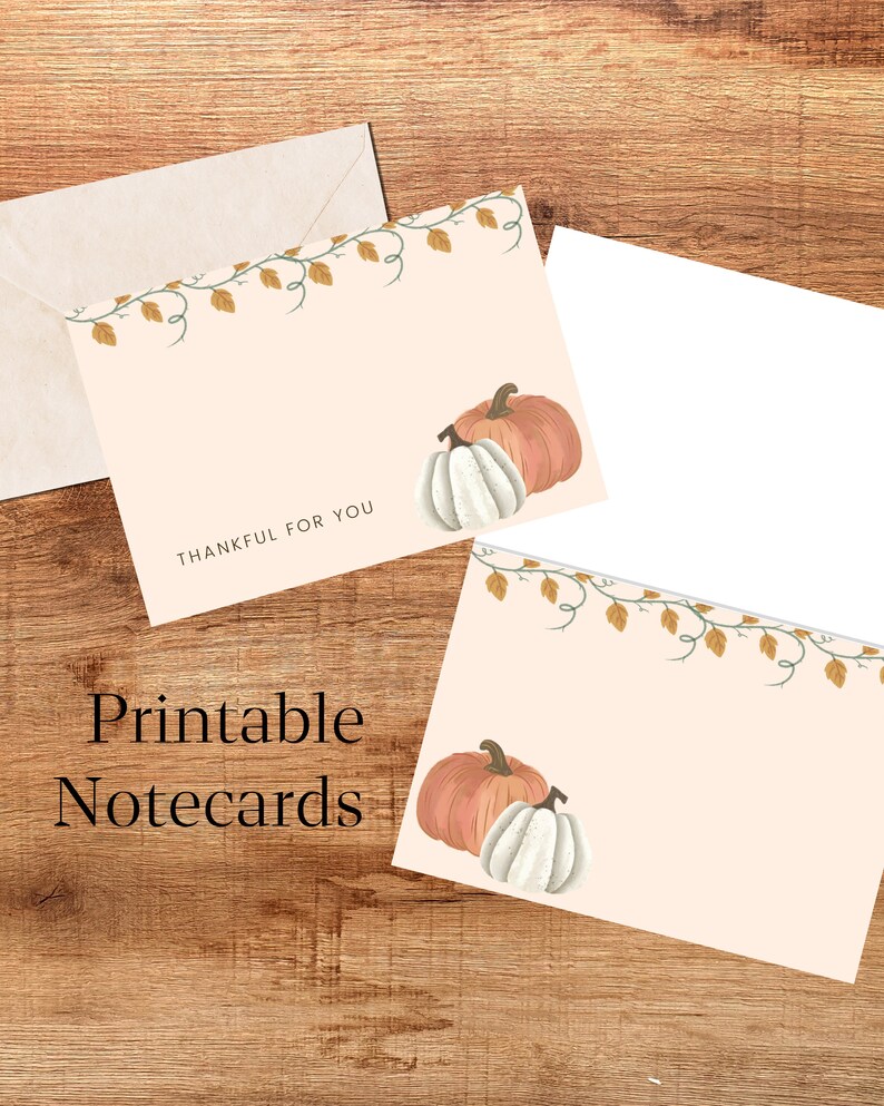 Tarjetas de agradecimiento imprimibles, plantilla Canva Descarga digital Paquete de temas de ...