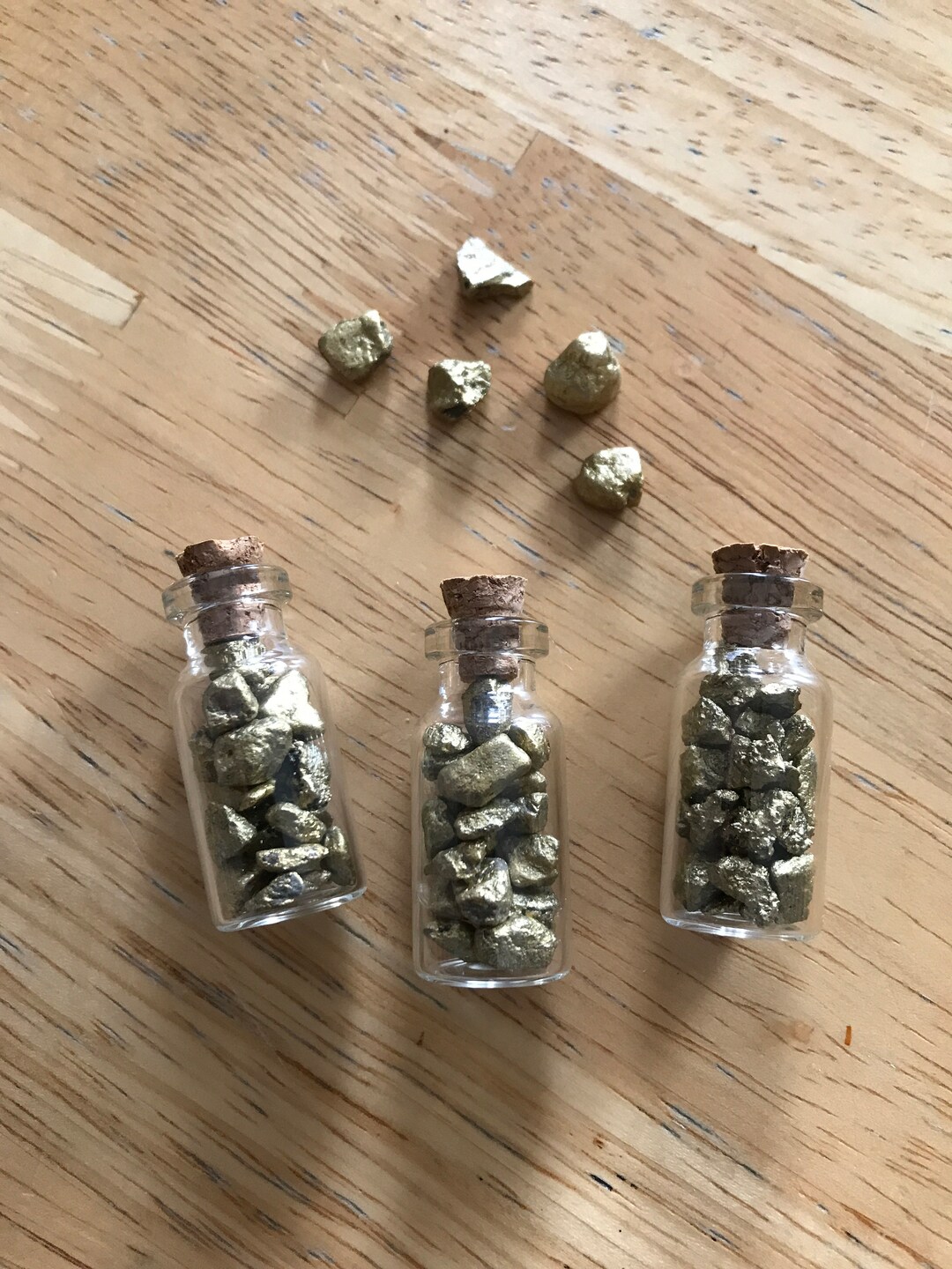 Fairy Miniature Faux 24K Gold Painted Nuggets Glass Jar - Etsy