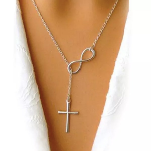 Infinity Cross Necklace - Etsy