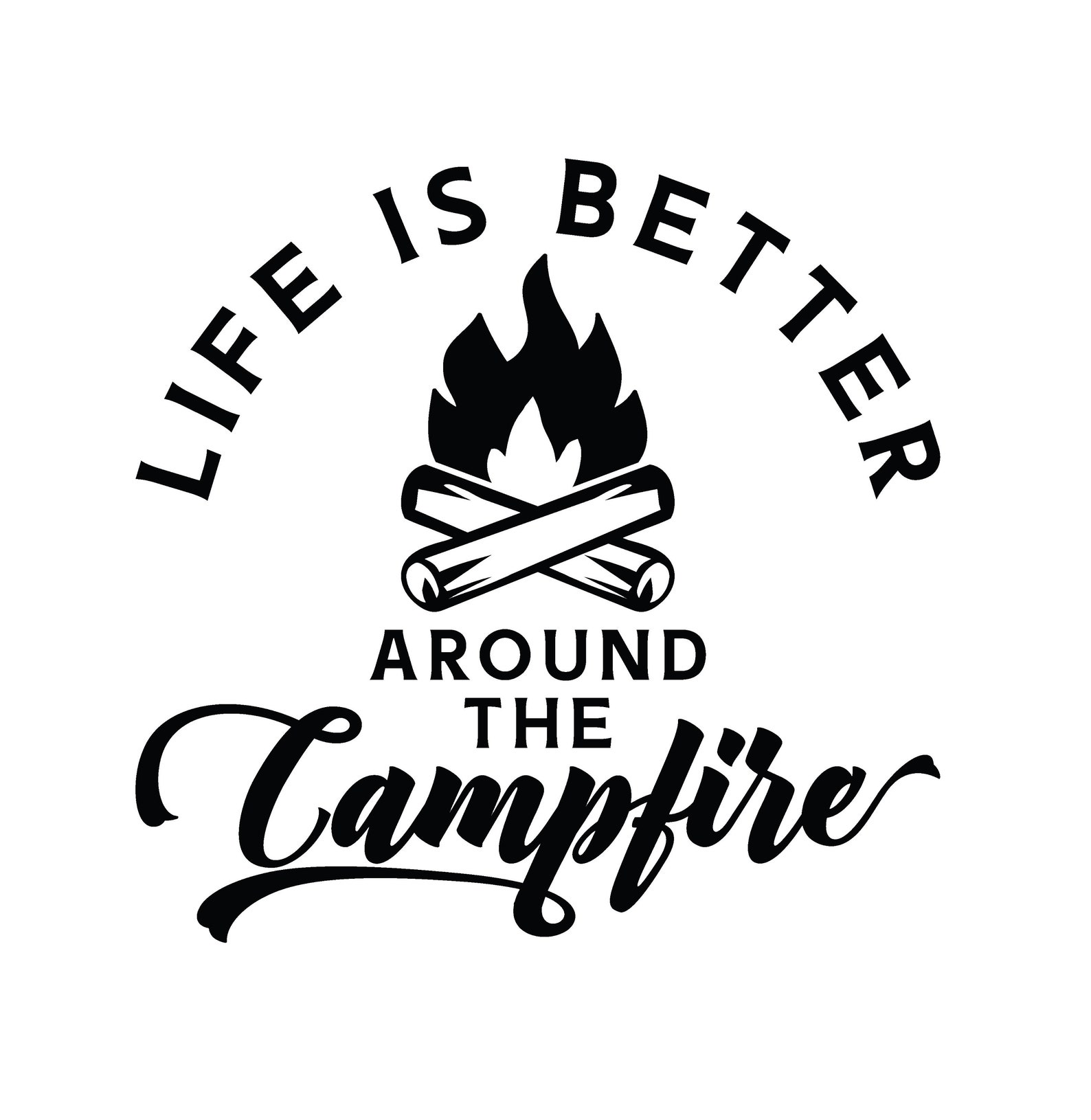 Life Is Better Around The Campfire Decal Rv Decal Camping Etsy