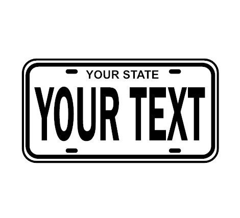 Create Your Own Personalized License Plate Decal / RV Decal / | Etsy