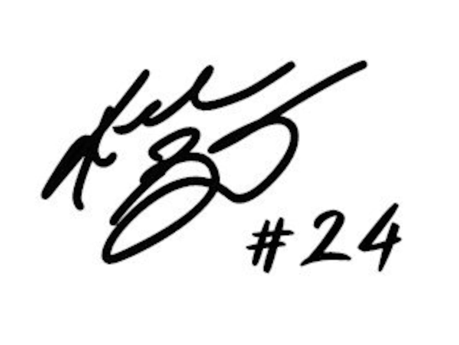 Kobe Bryant Signature Decal Mamba / 24 / 8 | Etsy