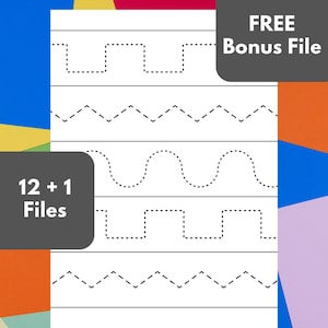 12 Montessori Printables Cutting Practice Sheets Preschool - Etsy