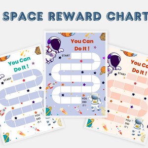 3 Printable Space Reward Charts, Outer Space Sticker Charts to Track ...