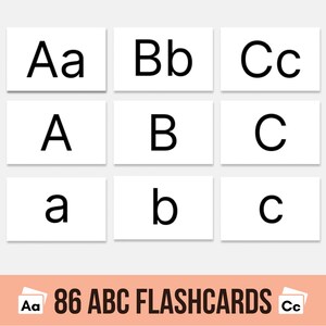 Montessori Alphabet Flash Cards, Printable Flashcards, Montessori ...