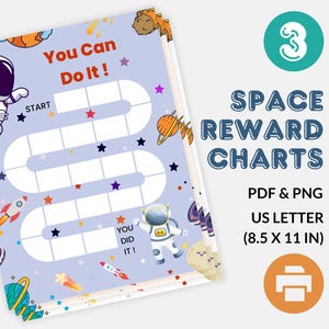 3 Printable Space Reward Charts, Outer Space Sticker Charts to Track ...