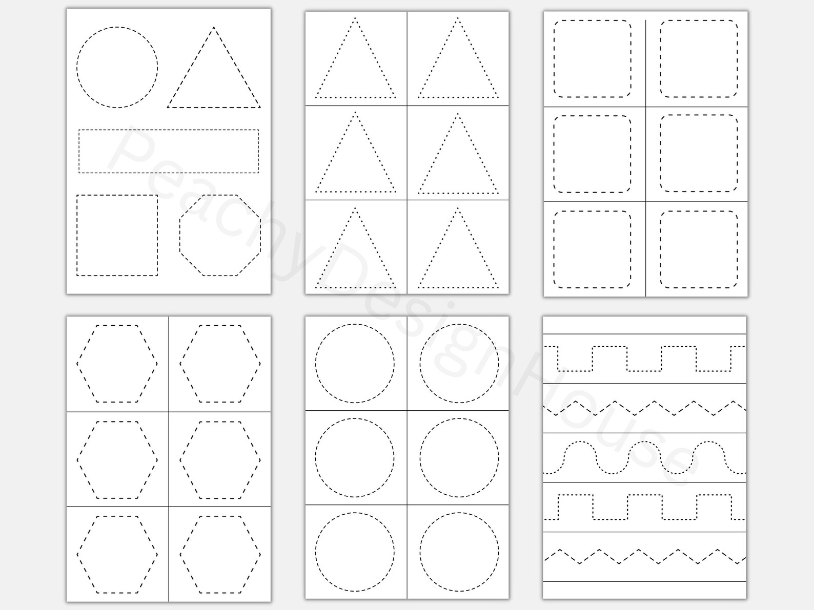 12 Montessori Printables - Cutting Practice Sheets - Preschool ...