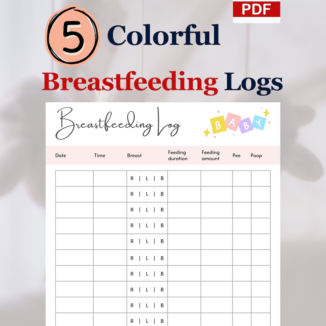 Printable Breastfeeding Log With Diapering Tracker - Baby Tracker ...