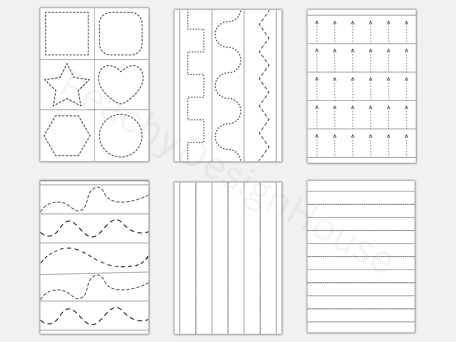 12 Montessori Printables - Cutting Practice Sheets - Preschool ...