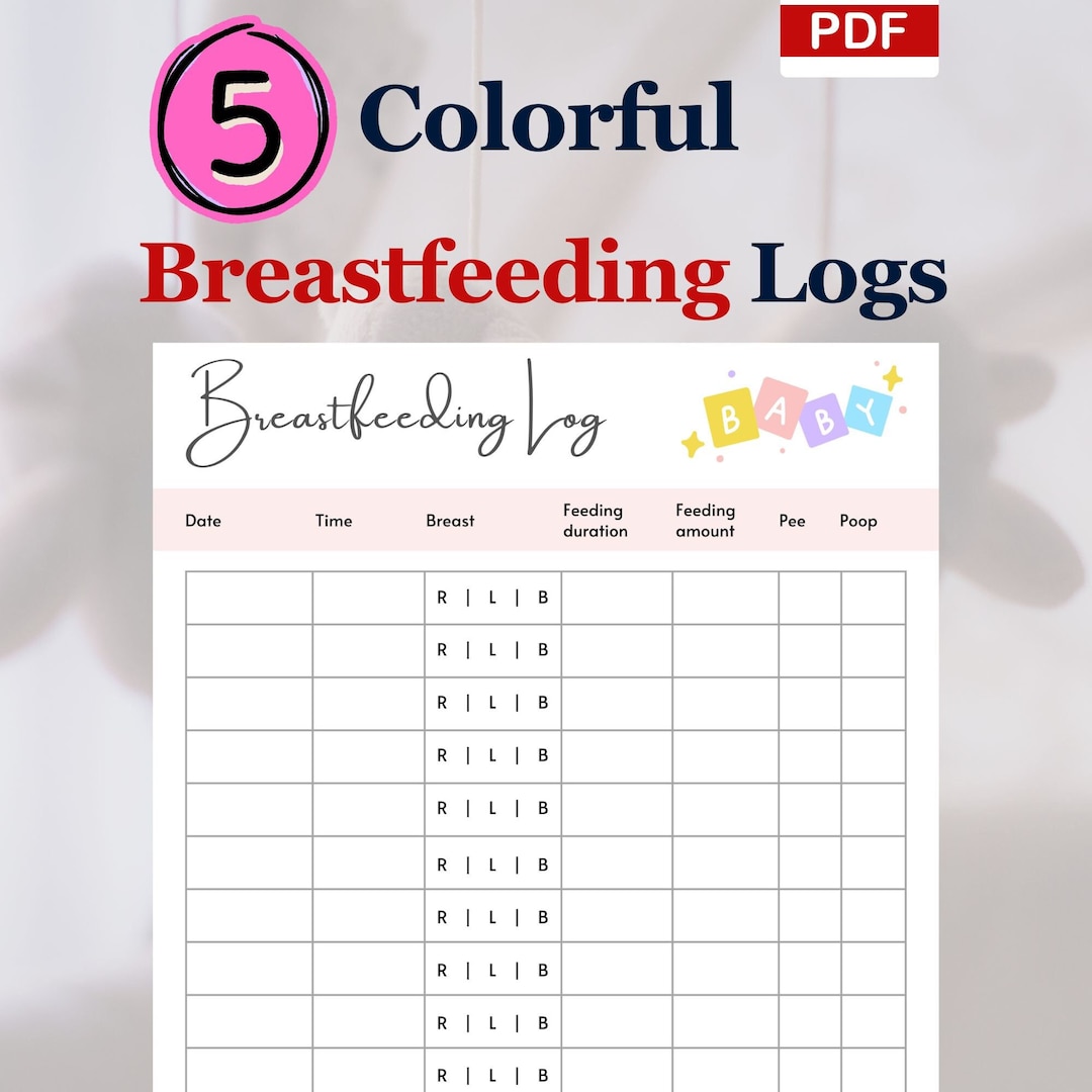 Printable Breastfeeding Log With Diapering Tracker Baby - Etsy