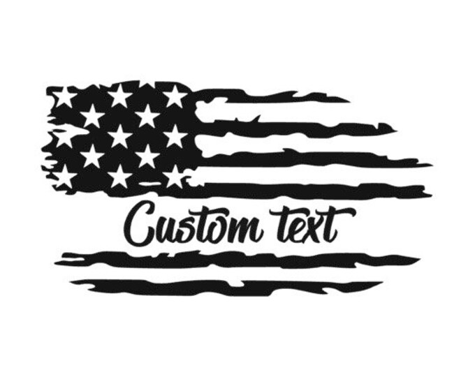 Vinyl Decal - Distressed American Flag - Vinyl Decal Sticker for ...
