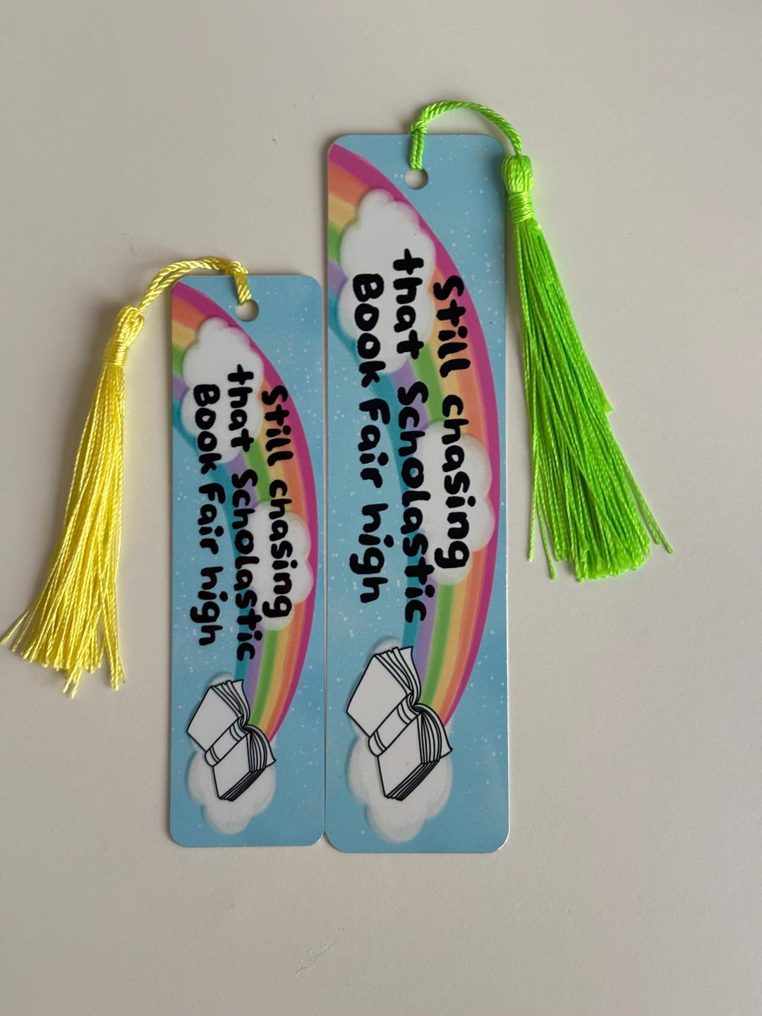 Chasing That Scholastic Book Fair High Metal Bookmark| Two Sizes| Funny ...