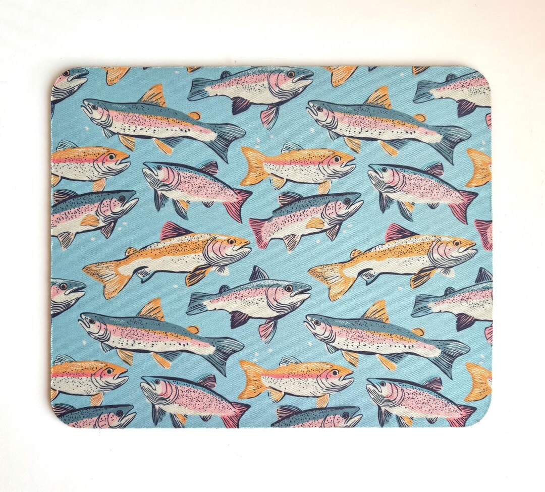 Rainbow Trout Mousepad| Fisherman Mousepad| Fishing| Fish Office ...