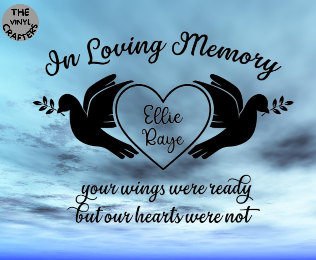 In Loving Memory Vinyl Decal Sticker/custom Memorial Decal/in - Etsy