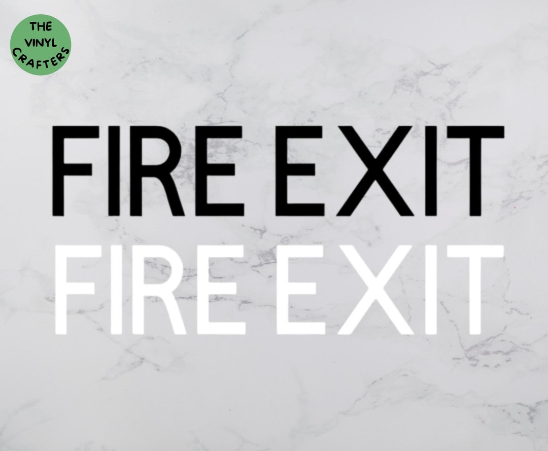 Fire Exit Vinyl Decal/fire Exit Sign/fire Exit Sticker/fire Exit Door ...
