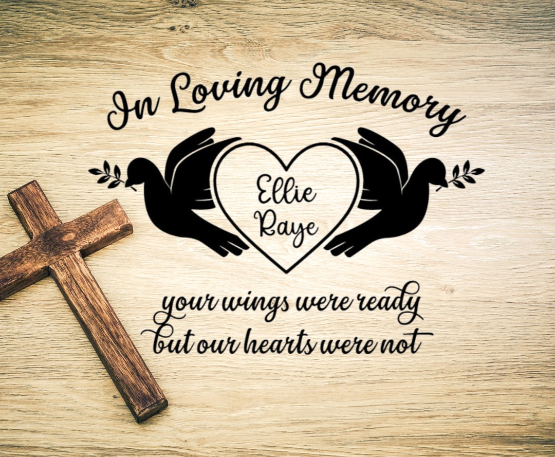 In Loving Memory Vinyl Decal Sticker/custom Memorial Decal/in Loving ...