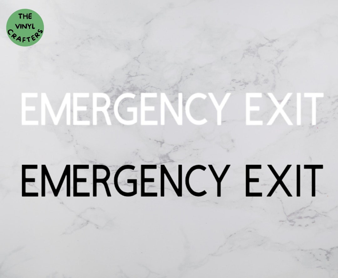 Emergency Exit Vinyl Decal/emergency Exit Sign/emergency Exit Sticker ...