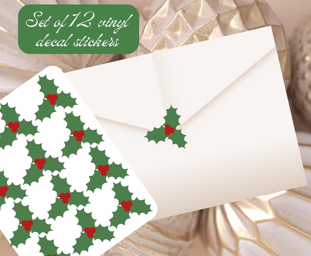Holly Vinyl Decal Stickers/christmas Planner Stickers/festive - Etsy