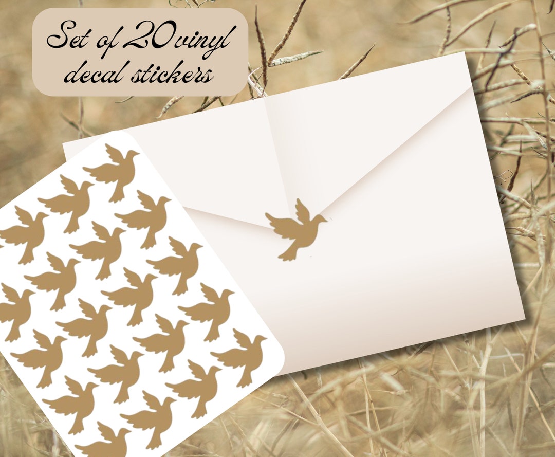 Dove Vinyl Stickers: 20-piece Envelope Seals, Wedding & Party Decor - Etsy