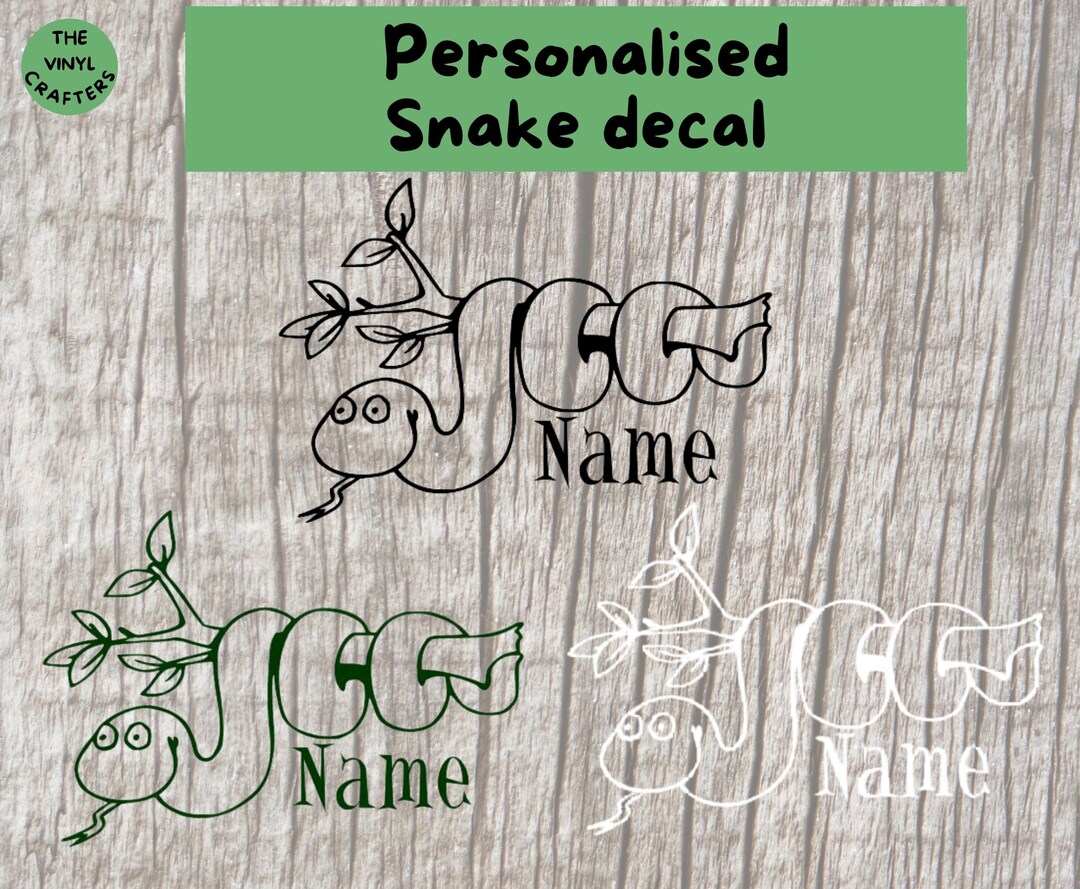 Personalised Snake Decal Sticker/ Vivarium Decoration/personalised ...