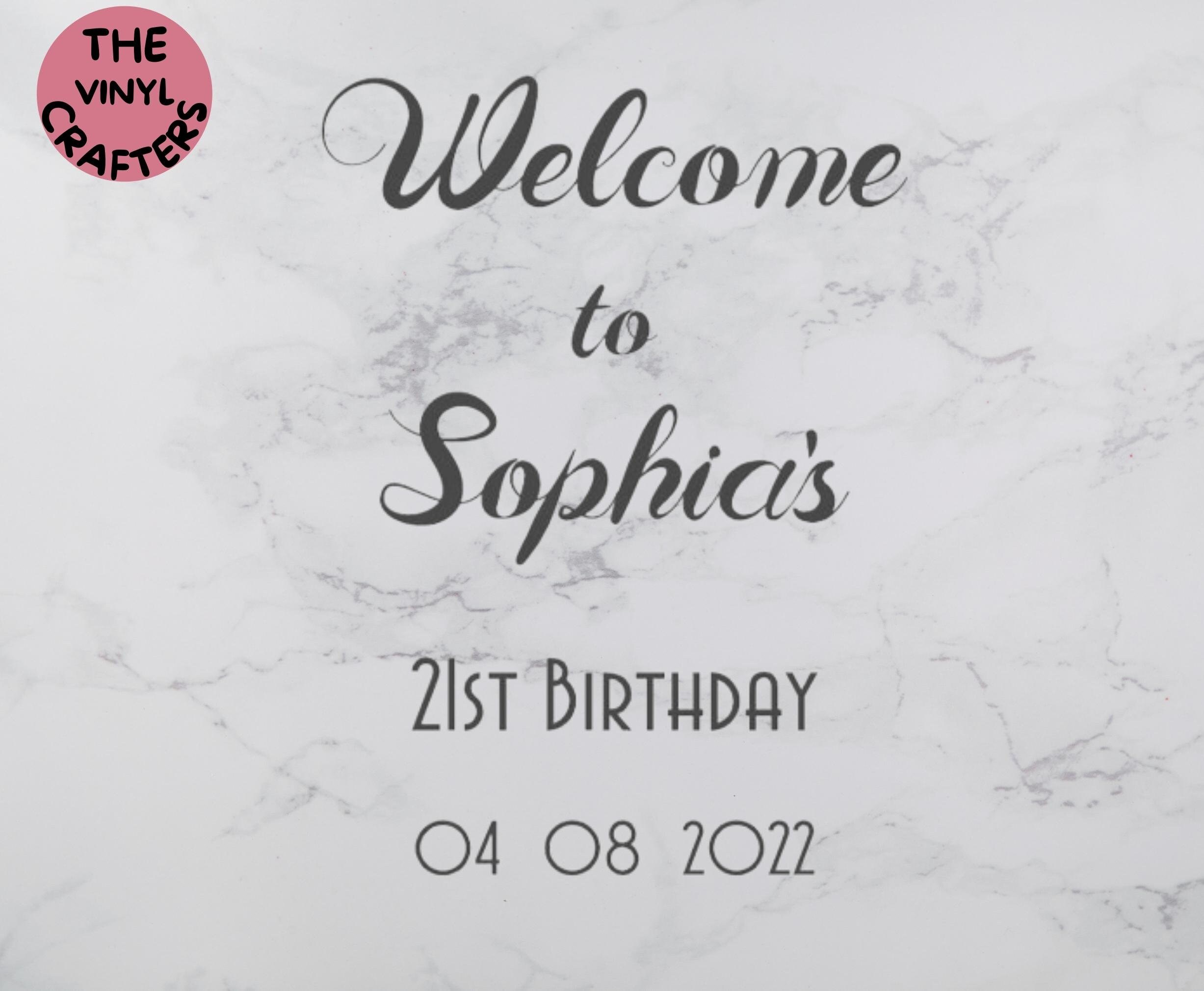 Custom Birthday Sign Decal/large Birthday Decal/customised | Etsy