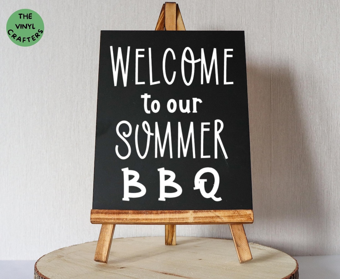 Summer BBQ Welcome Sign Decal/welcome to Our Summer Bbq/garden BBQ Sign ...