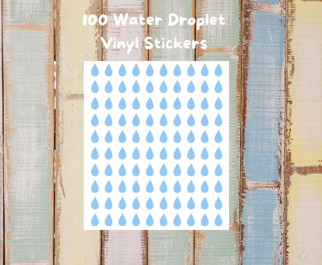 Water Droplet Sticker Sheet/100 Water Droplet Stickers/vinyl Water ...
