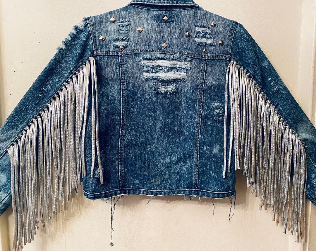 Silver Arm Fringe Jacket - Etsy