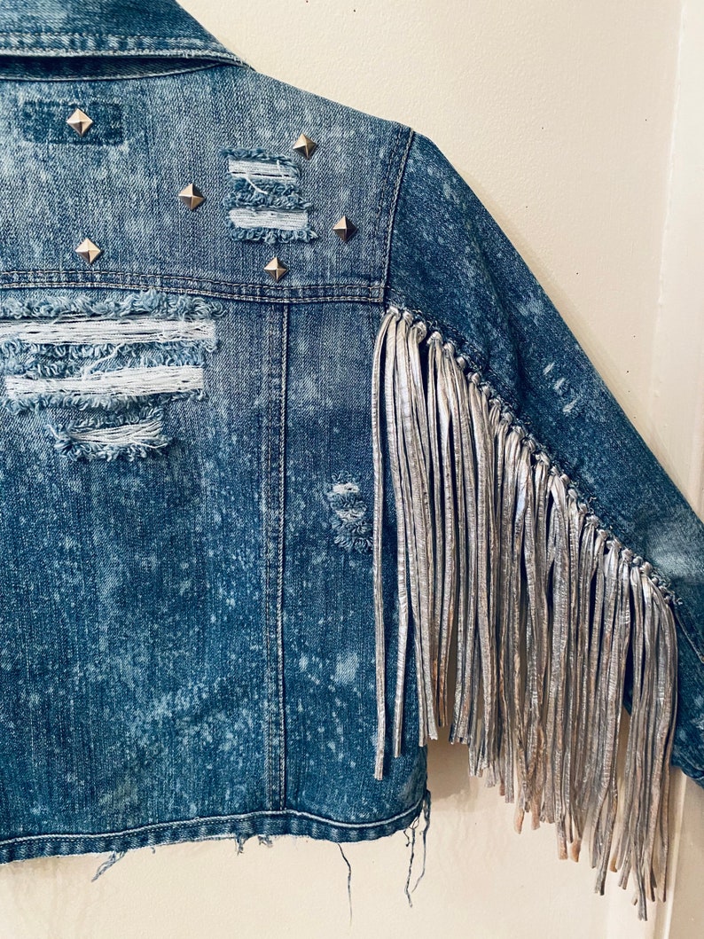 Silver Arm Fringe Jacket - Etsy