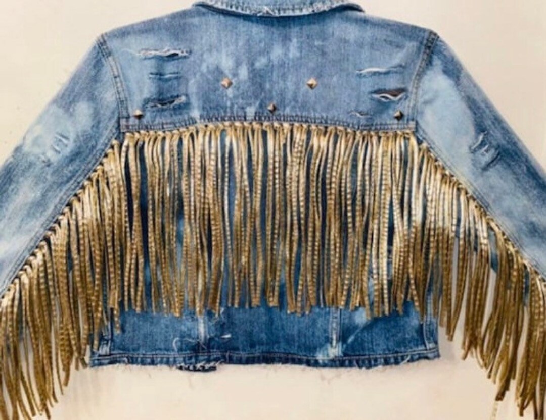 White Gold Metallic Fringe - Etsy