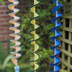 Funky Handmade Crochet Wind Spinner; Eye-catching Decoration for the ...