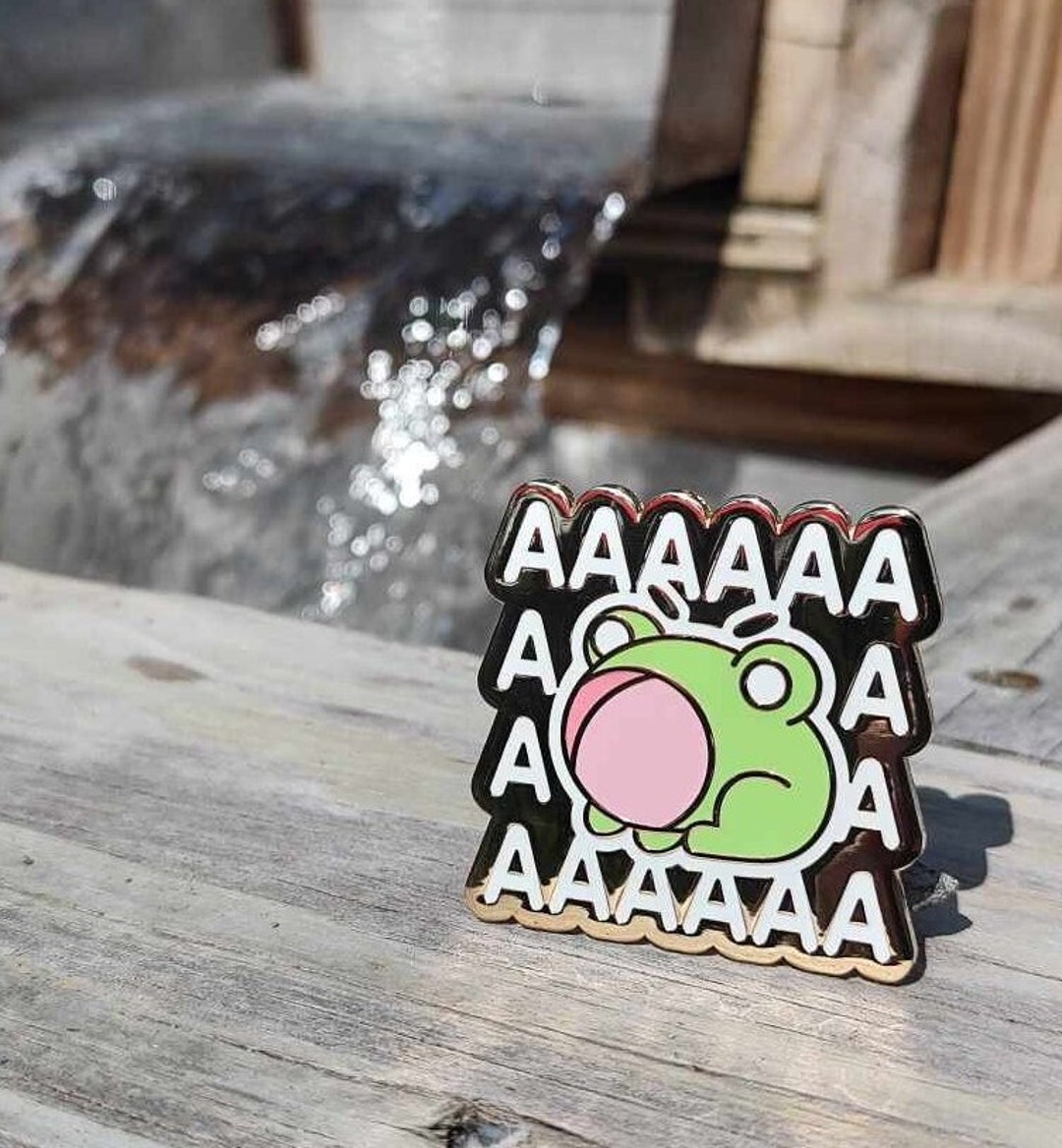 AAAAA Screaming Frog Enamel Pin - Etsy