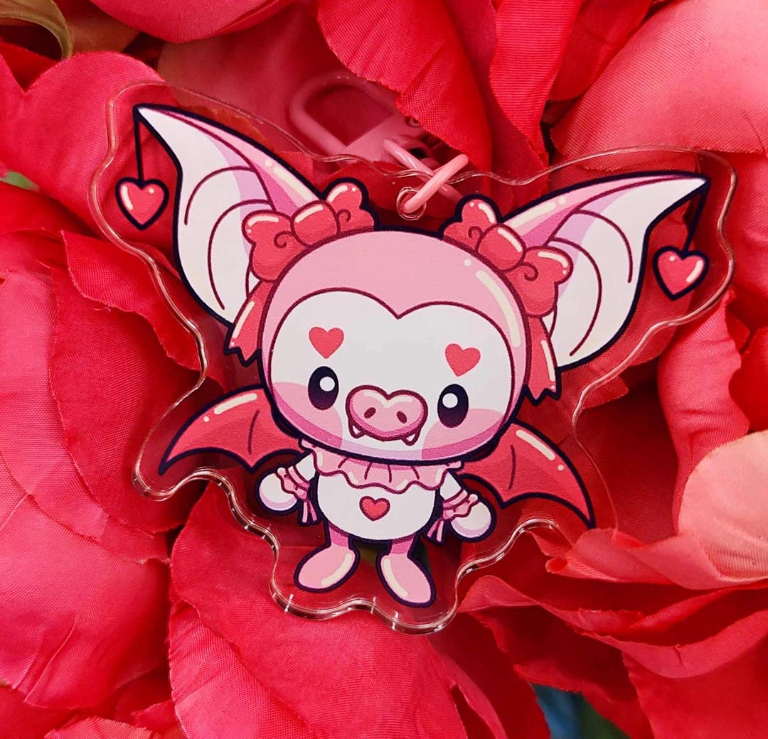 Candy | 2.75in Double-sided Clear Acrylic Bat Clown Keychain - Etsy