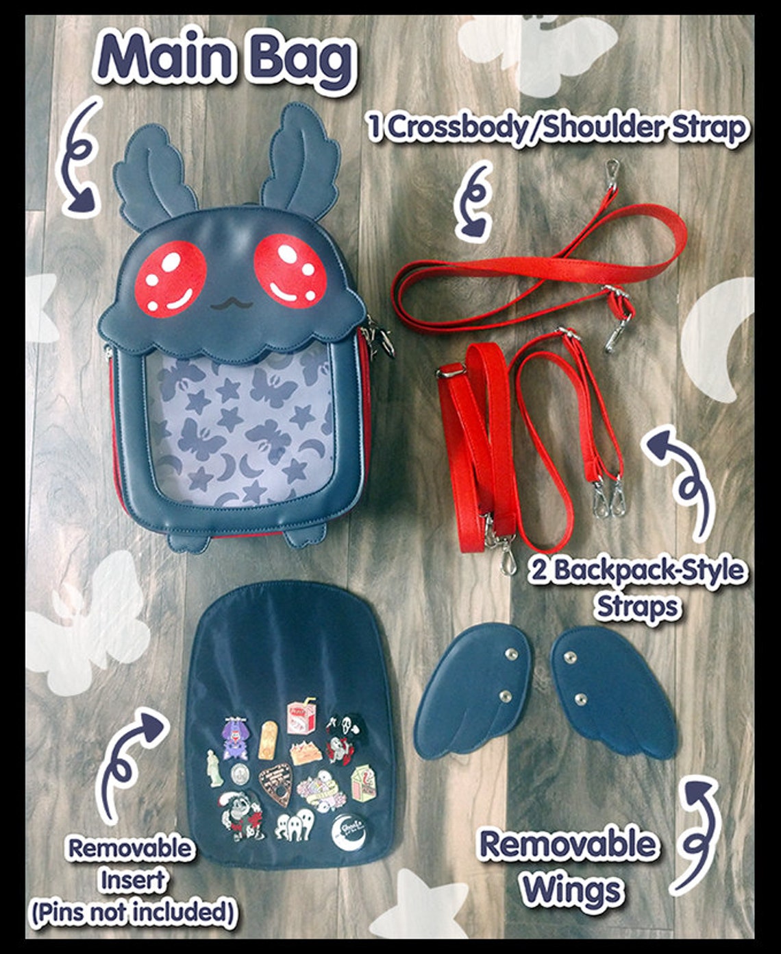 PREORDER Mothman Ita Bag Mini Backpack Est. Shipping | Etsy
