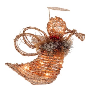 RJ Legend Gold Angel Rattan Decoration Lighted Display for Home, Room ...