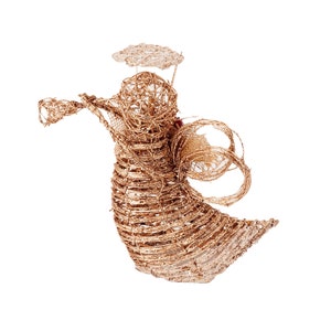 RJ Legend Gold Angel Rattan Decoration Lighted Display for Home, Room ...