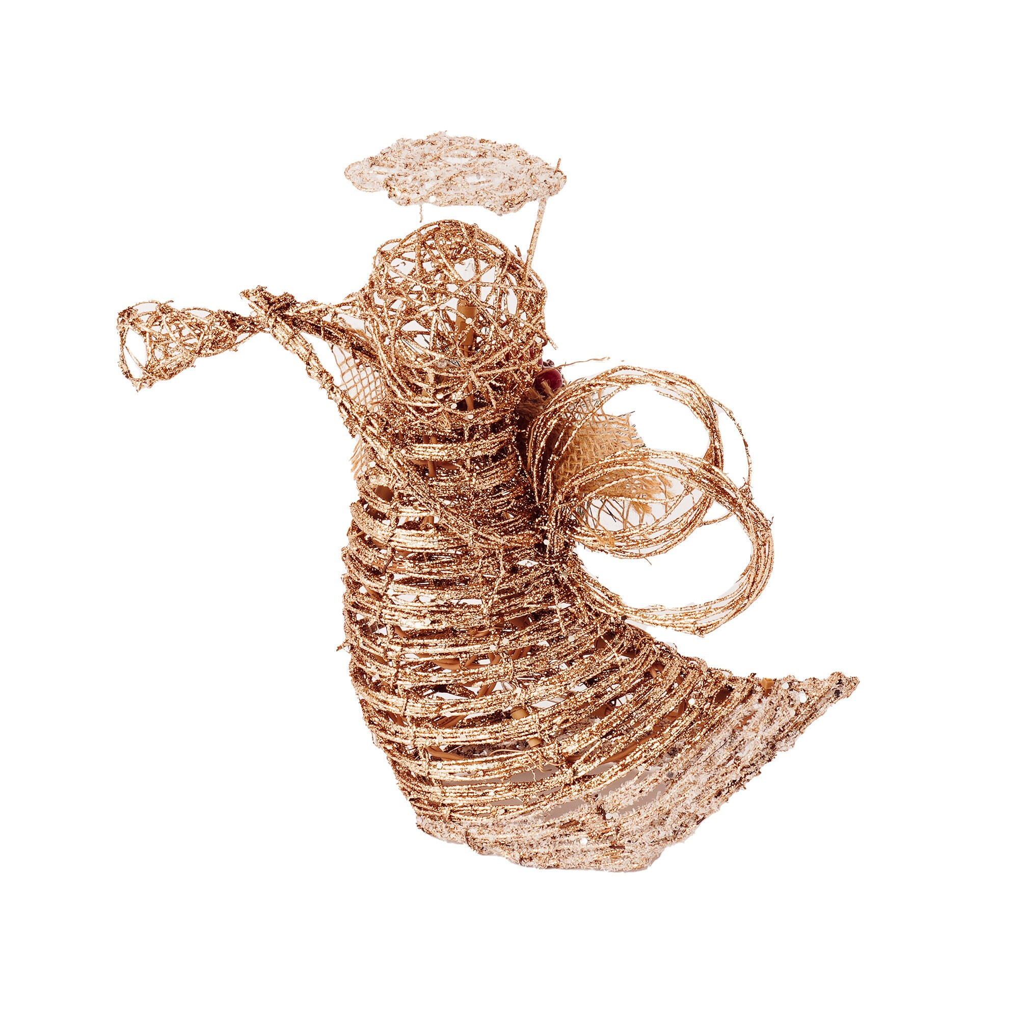 RJ Legend Gold Angel Rattan Decoration Lighted Display for Home, Room ...