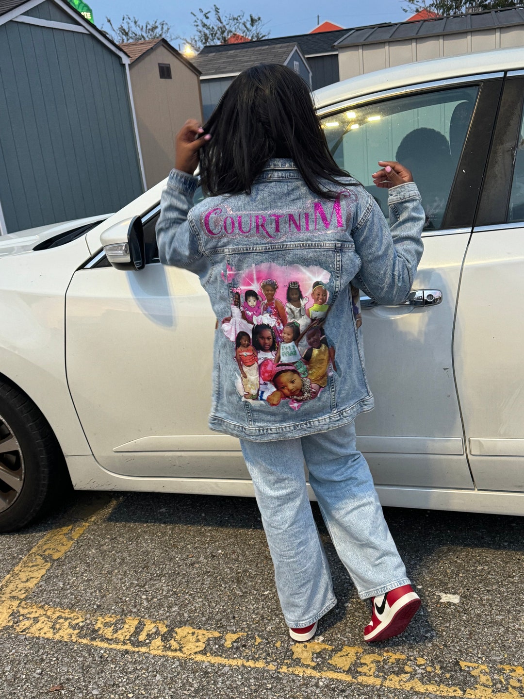 Football Mom Denim Jacket, Sport Mom Jean Jacket, Basketball Fan Denim ...