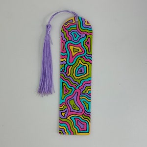 Trippy Hand-painted Bookmarks - Etsy