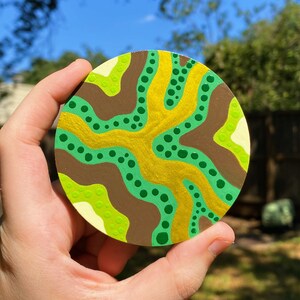 Hand-painted Trippy Dotted Magnets - Etsy