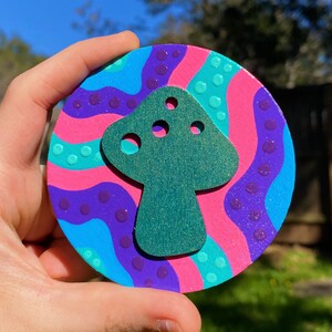 Hand-painted Trippy Raised Magnets - Etsy