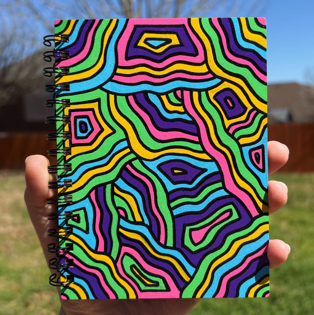 Trippy Rainbow Sketchbook - Etsy