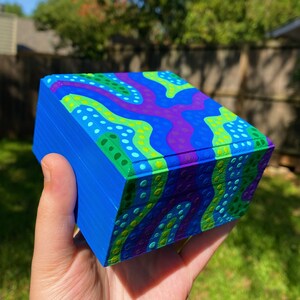 Trippy 3x3 Wooden Box - Etsy UK