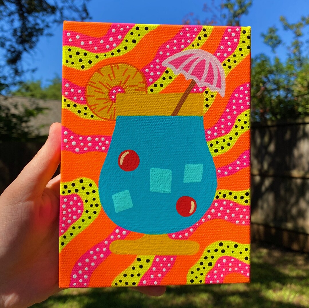 Assorted Trippy 5x7" Paintings - Etsy