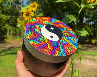 Trippy 3x3 Wooden Box - Etsy UK