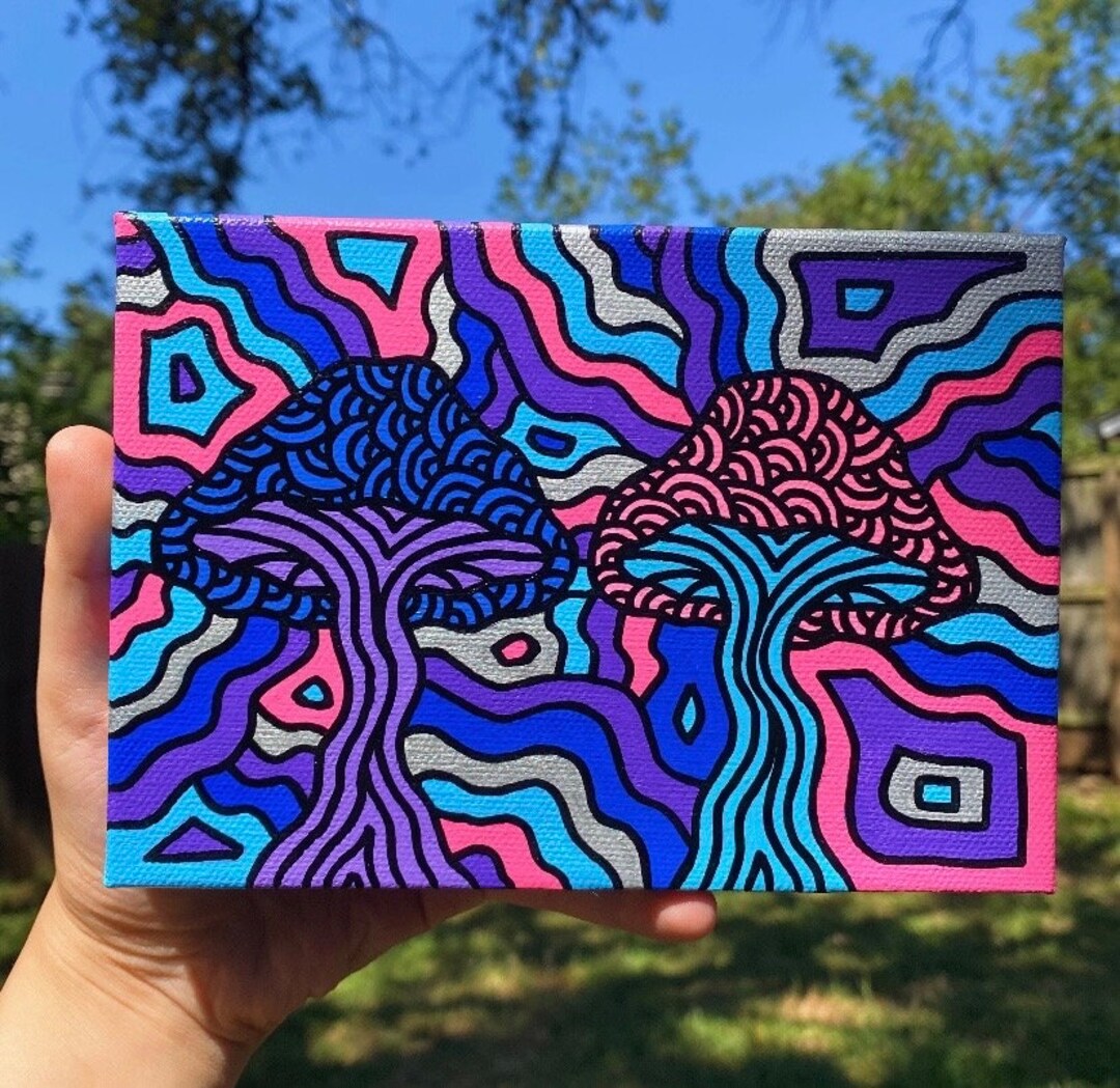 Assorted Trippy 5x7" Paintings - Etsy