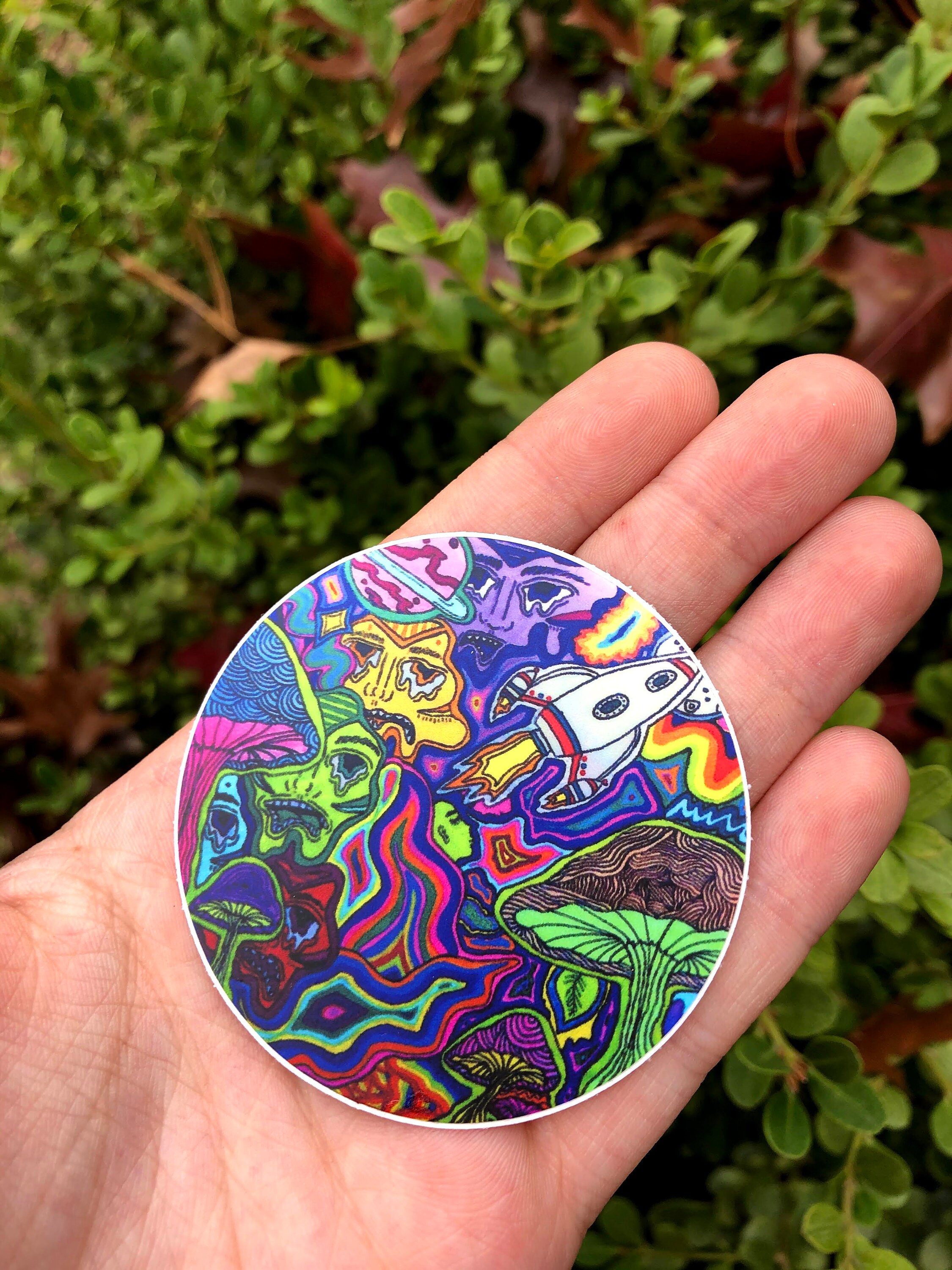 Trippy Circle Sticker | Etsy