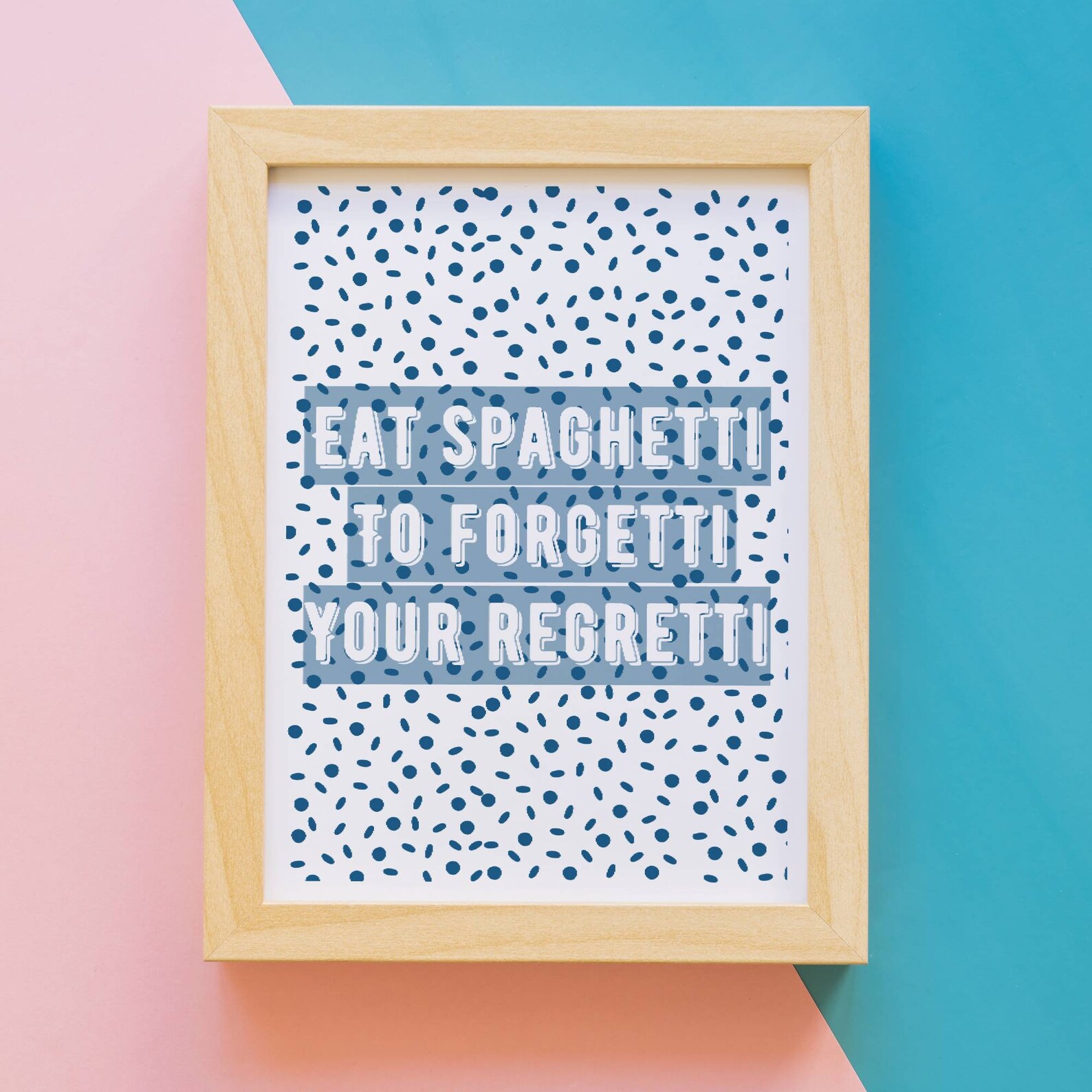 Eat Spaghetti Print Eat Spaghetti Poster Funny Kitchen Art - Etsy UK