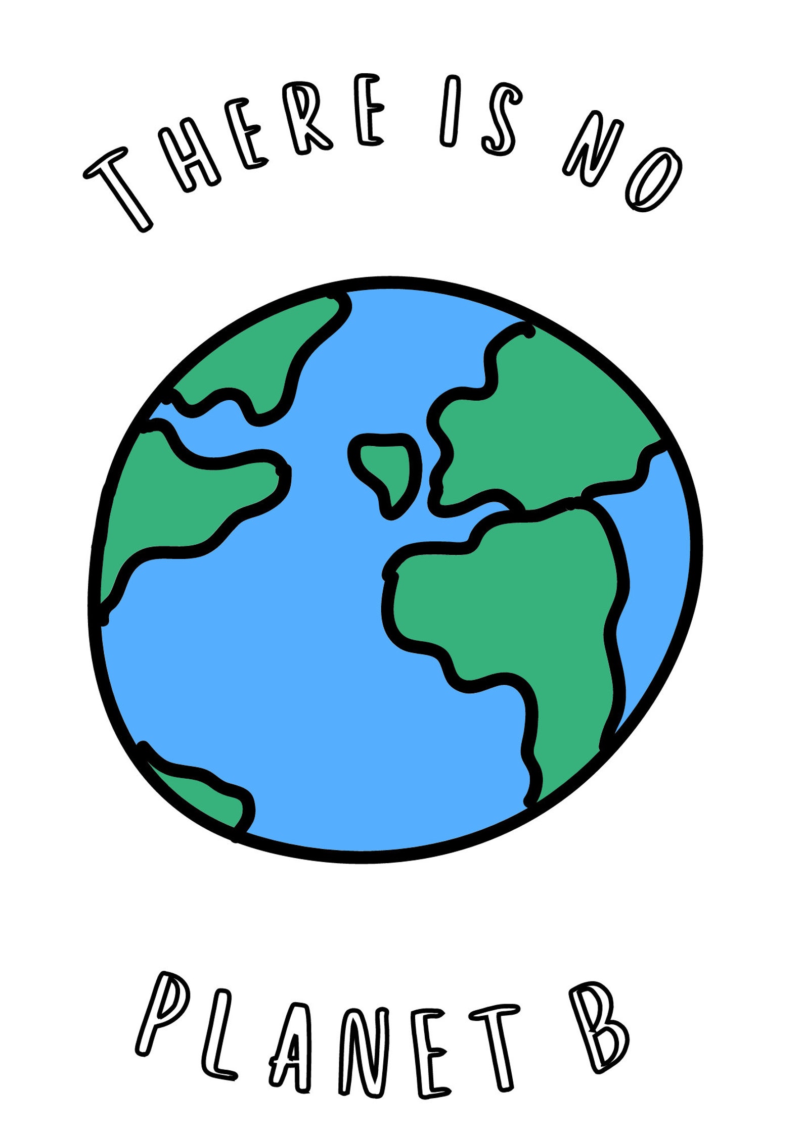 There is no planet b print poster, eco conscious message poster ...